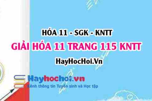 Giải Hóa 11 trang 115 Kết nối tri thức SGK